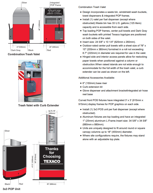 Texaco 2020 Guidelines: Fuel Island Components and Arrangement