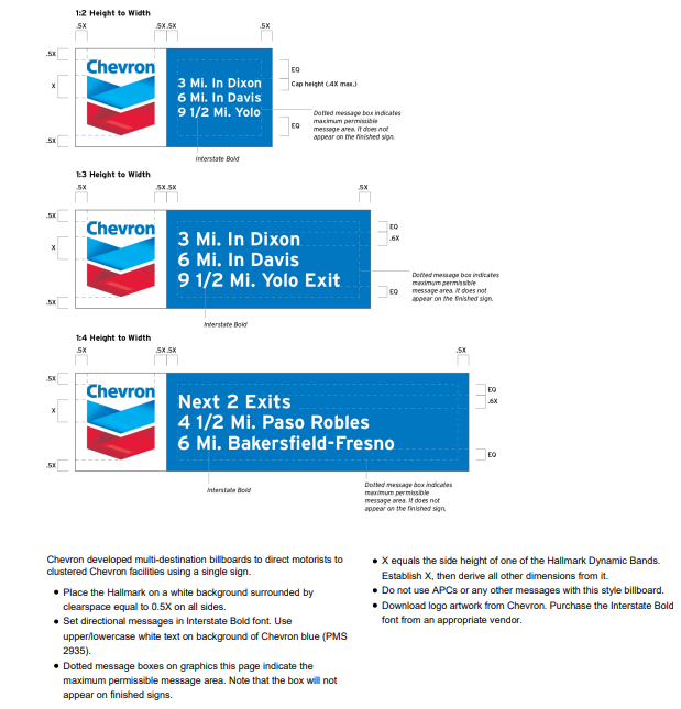 Chevron 2020 Retail Image Guidelines: Highway/Billboard Signage