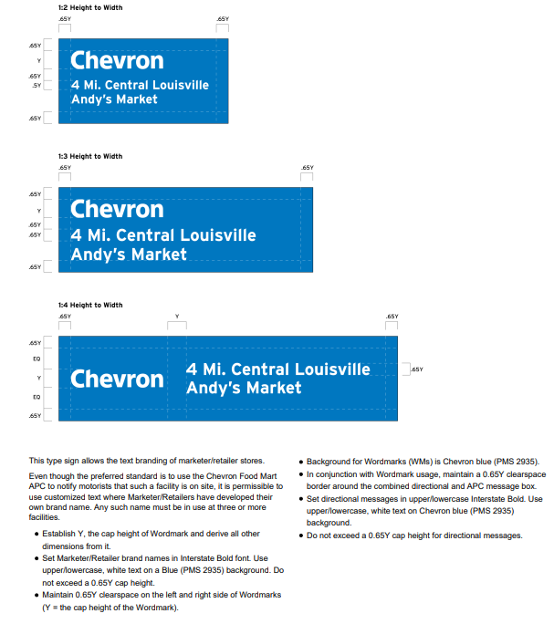 Chevron 2020 Retail Image Guidelines: Highway/Billboard Signage