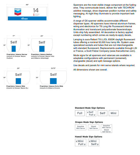 Chevron 2020 Retail Image Guidelines: Fuel Island Components and ...