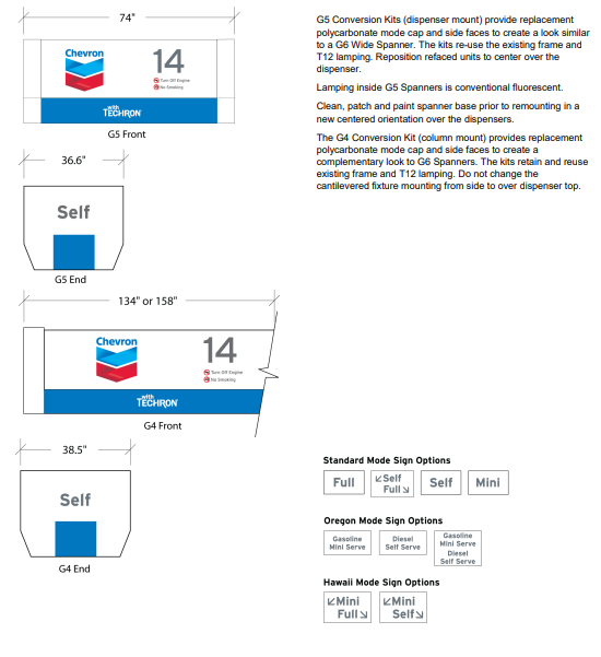 Chevron 2020 Retail Image Guidelines: Fuel Island Components and ...