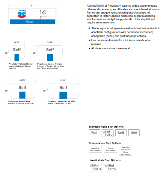 Chevron 2020 Retail Image Guidelines: Fuel Island Components and ...