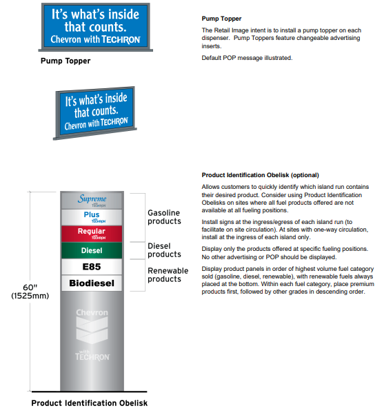 Chevron 2020 Retail Image Guidelines: Fuel Island Components and ...