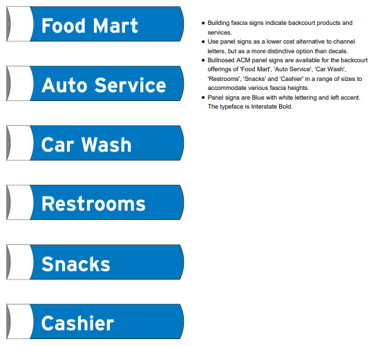 Chevron 2020 Retail Image Guidelines: Backcourt Building Signage