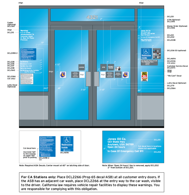 Chevron 2020 Retail Image Guidelines: Backcourt Building Entry Door Decals