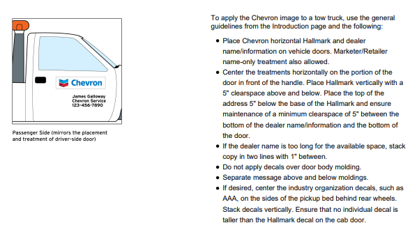 Chevron 2020 Retail Image Guidelines: Vehicle Graphics