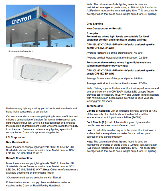 Chevron & Texaco Station Support